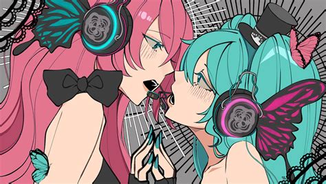 Hatsune Miku And Megurine Luka Vocaloid And 1 More Drawn By Ella Eves