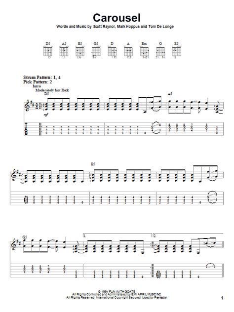 Carousel By Blink 182 Easy Guitar Tab Guitar Instructor