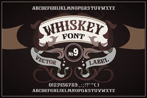 Whiskey Label Font Graphic By Fractal Font Factory · Creative Fabrica