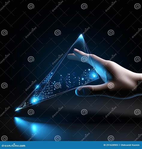 Unreal Cursor Made Of Three Elements That Resembles Origami Hand Stock