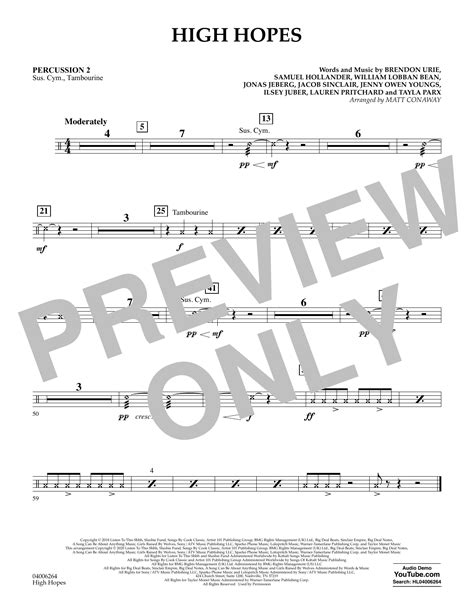 High Hopes Arr Matt Conaway Percussion 2 By Panic At The Disco