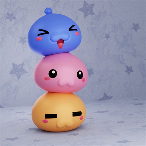 3D File Ragnarok Online Poring Drops Marin MMORPG Game3D Print Design