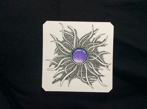Gem Centre Created Using Prismacolour Pencils Surrounded By Squid