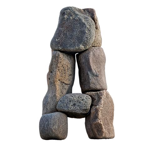 Stone Stack Font Strong Alphabet