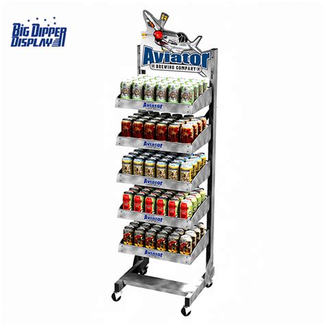 Wb59 Advertising Energy Soft Drinks Display Stand Beverage Display Drink Display Rack Floor Wine