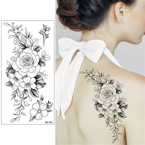 Watercolor Flower Shoulder Tattoos A Cute Tropical Floral Shoulder Cap