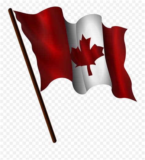Canada Flag Clipart Waving Canadian Flag Cartoon Emojicanadian Flag