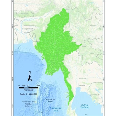Political Map Of Myanmarsoutheast Asia Download Scientific Diagram