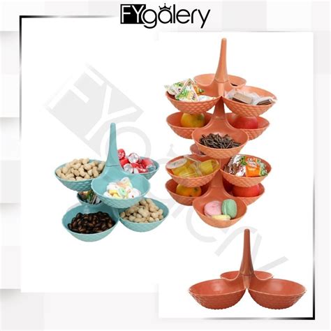 Jual Fygalery Hl0316 Tempat Cemilan Mangkuk 3 In 1 Toples Kue Lebaran