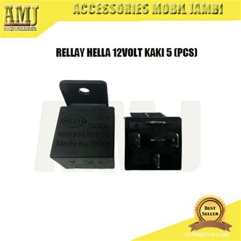 Jual Rellay Hella 12 Volt Kaki 5 Rellay Lampu Klakson Pcs Shopee