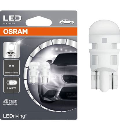 Светодиодная автолампа Osram W5W (T10) 2880CW-02B LED 12V 1W 6000K Cool ...