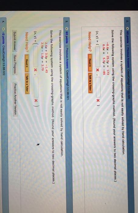 Solved This Exercise Involves A System Of Equations That Is