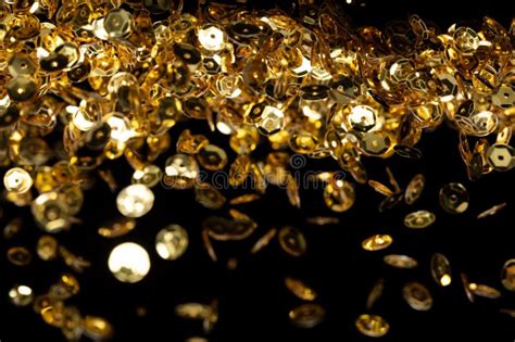 Explosion Metallic Gold Glitter Sequin Sparkle Golden Glitter Sequin Spark Blink Celebrate