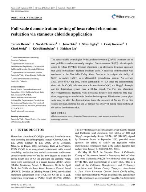 Pdf Full Scale Demonstration Testing Of Hexavalent Chromium Dokumentips Pdf Full Scale Demonstration Testing Of Hexavalent Chromium Dokumentips