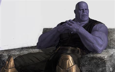 [infinity War Concept Art] Thanos Is Thinking For Something Concept