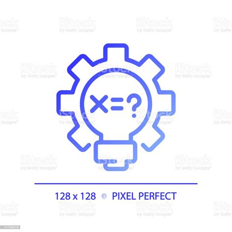 Stem In Mathematics Pixel Perfect Gradient Linear Vector Icon Stock