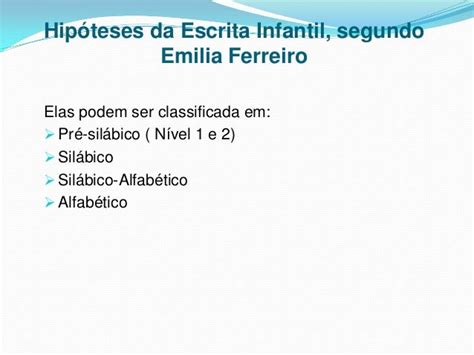 Níveis De Escrita Segundo Emília Ferreiro Com Exemplos Novo Exemplo