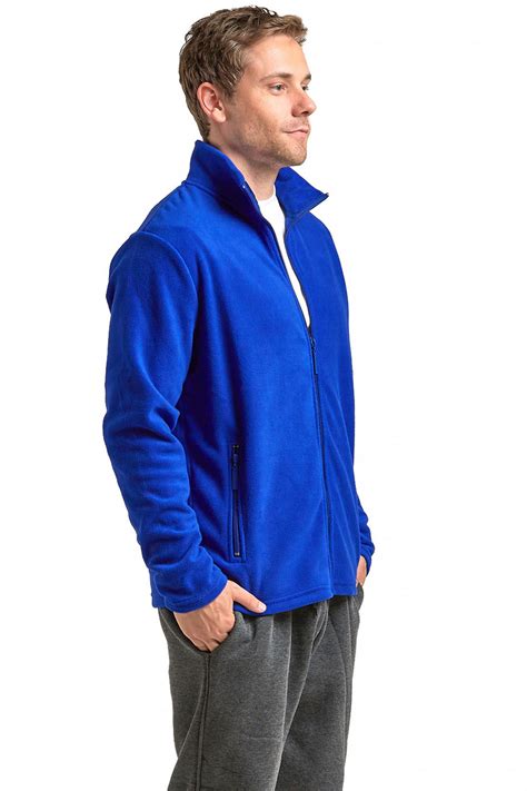 Knocker Mens Polar Fleece Jacket Zip Up Winter Light Weight Turtleneck
