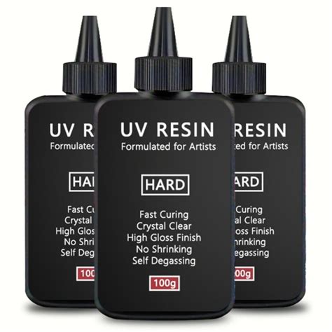 Uv Resin 100g Upgraded Hard Type Crystal Clear Ultraviolet Curing Uv