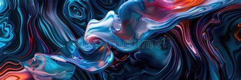Abstract Illustration Of Fluid And Dynamic Forms Expressing The