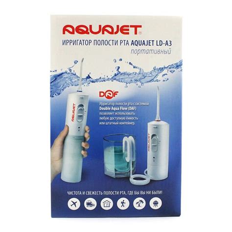 Aquajet LD-А3 Ирригатор полости рта, 2 насадки, цвет в ассортименте, 1 ...