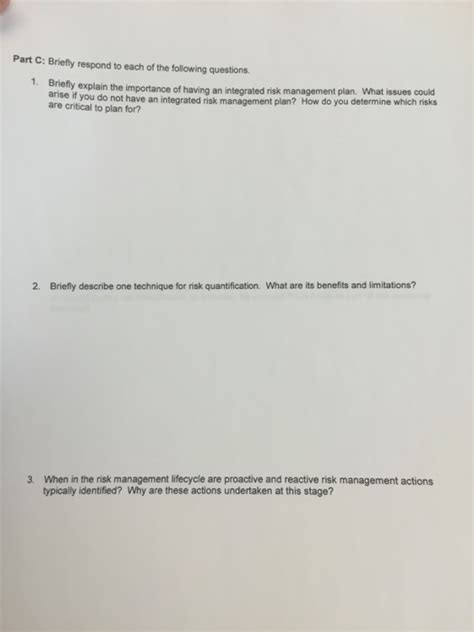 Solved Briefly Respond To Each Of The Following Questions