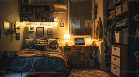 A Display Of Dorm Room Essentials Such As Bedding Sets Desk Lamps And