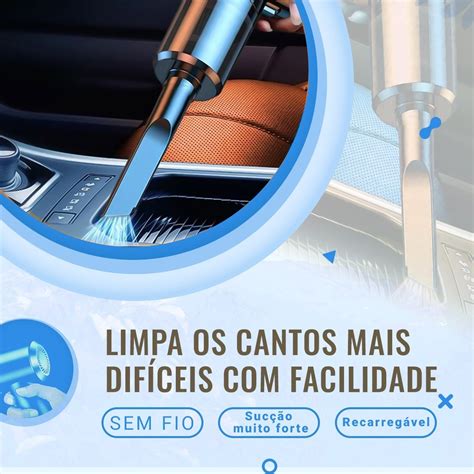 Aspirador Portátil Automotivo Potente Recarregável Premium MercadoLivre