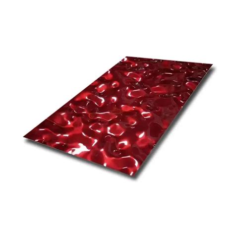 Sus 304 1 2mm 4x8ft Pvd China Red Color Coated 8k Mirror Effect Medium