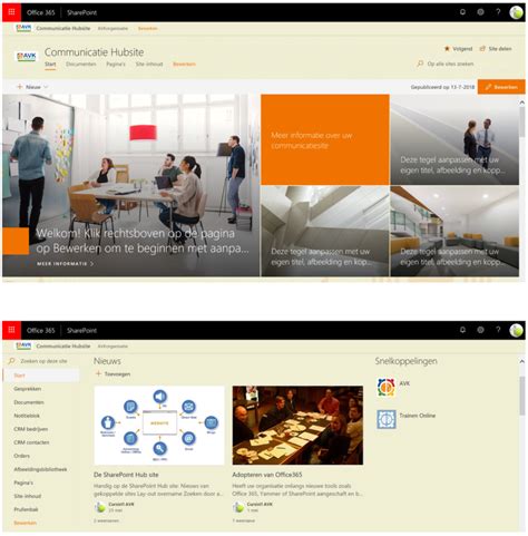 de office 365 and sharepoint hubsite avk training and coaching
