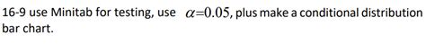 Solved 16 9 Use Minitab For Testing Use α 0 05 Plus Make A