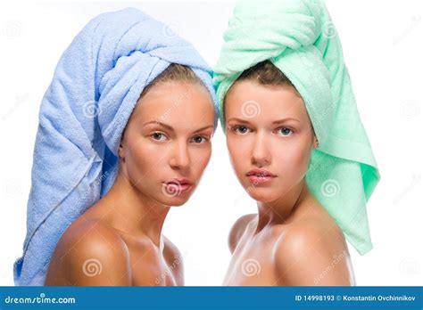 Spa Girls After Bath Stock Image Image Of Soft Health
