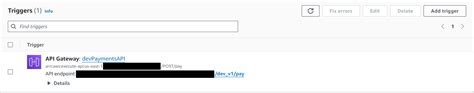 lambda function triggered by api gateway and lambda tests but not by