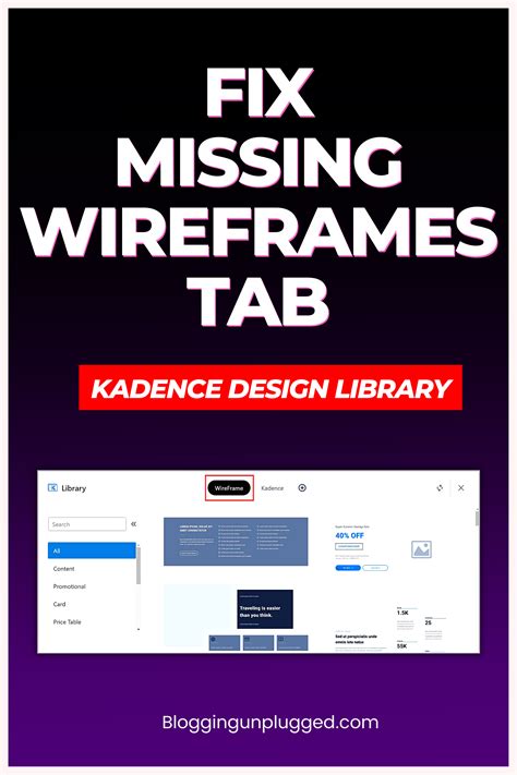 Fix Missing Wireframes In Kadence Design Library