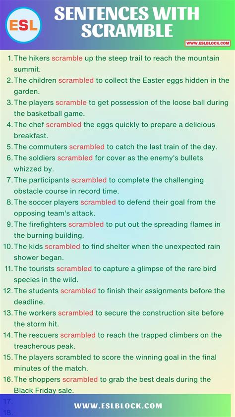 What Is Another Word For Scramble Example Sentences With Scramble