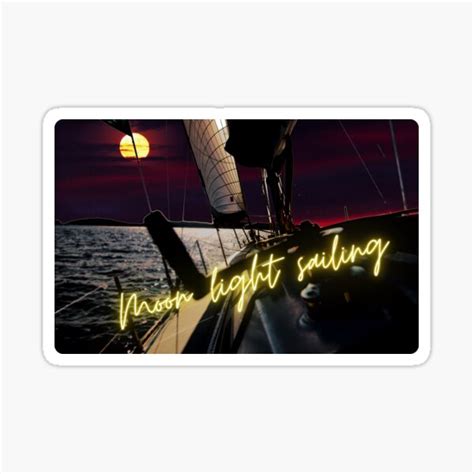 Moon Light Sailing Sticker For Sale By ARIGATAYA Redbubble