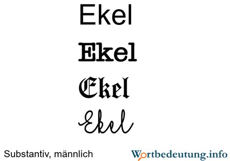 Ekel‎: Bedeutung, Definition