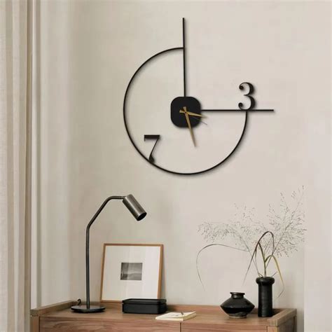 Minimalist Wall Clock Oversized Silent Modern Wall Clock Unique Wall