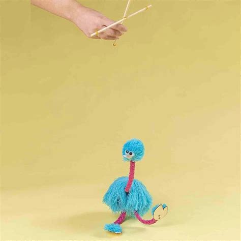 Ostrichs Marionette Puppet Wooden Marionette Toy Funny Marionette