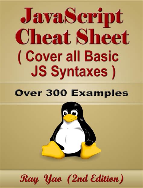 javascript cheat sheet syntax quick reference handbook by