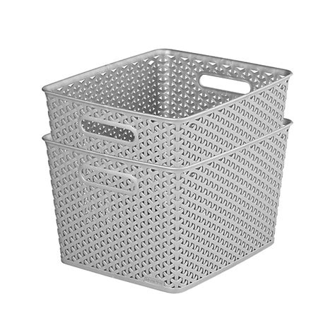 Curver My Style Modern Matt Grey Rattan Effect Plastic Stackable