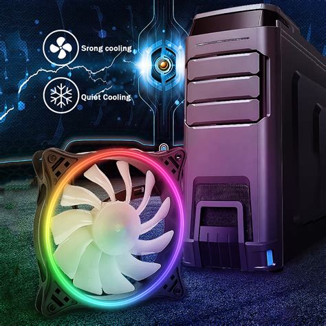 New V Rgb Rainbow Led Silent Computer Pc Case Cooling Cooler Fan Cpu
