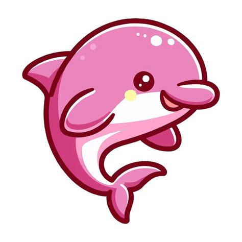 Cute Dolphin Vector Premium Ai Generated Vector