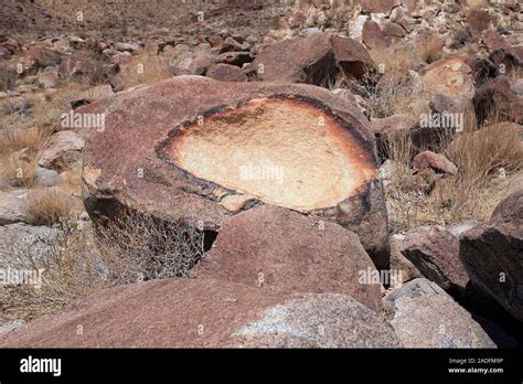 Chemical Weathering Boulder Showing Spheroidal Weathering A Type Of