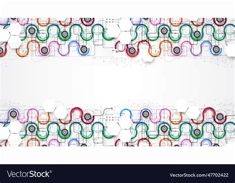 Abstract Technology Concept Circuit Board High Vector Image