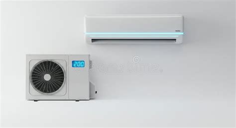 wall mounted split air conditioning system with two components indoor