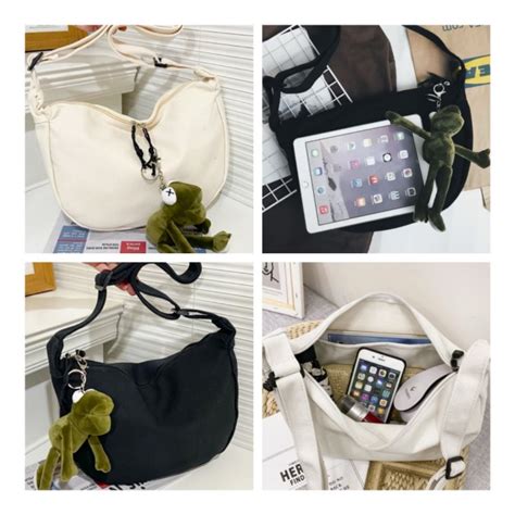 하루악세서리 크로스캔버스백 반달 남녀공용 백 크로스메신저백 메신저백 가방 크로스백 캔버스백 호보백 스쿨백 숄더백 여성백 에코 캐주얼백 학생가방 데일리백 반달 보조 백 대학생가방