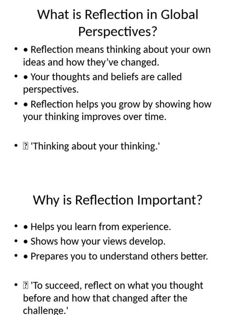 Reflection Global Perspectives Pdf