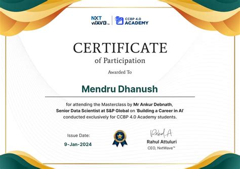 Nxtwave Podcast Ccbpacademy Datascientist Ai Dhanush Mendru