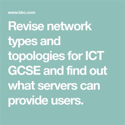 Revise Network Types And Topologies For Ict Gcse And Find Out What